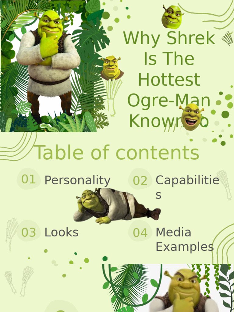 Why Shrek Is The Most Attractive Man Known To Man Kind! | PDF
