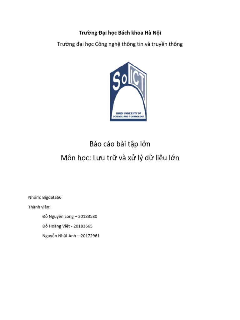 Báo Cáo BTL Bigdata66 | PDF