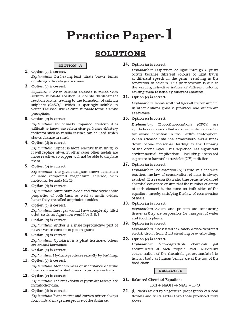 Https App - Oswaalbooks.com Download Sample-Qp Subsolution 633practice Paper-1 Solution | PDF ...