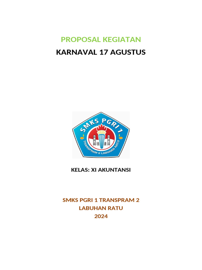 PROPOSAL Karnaval Kelas | PDF
