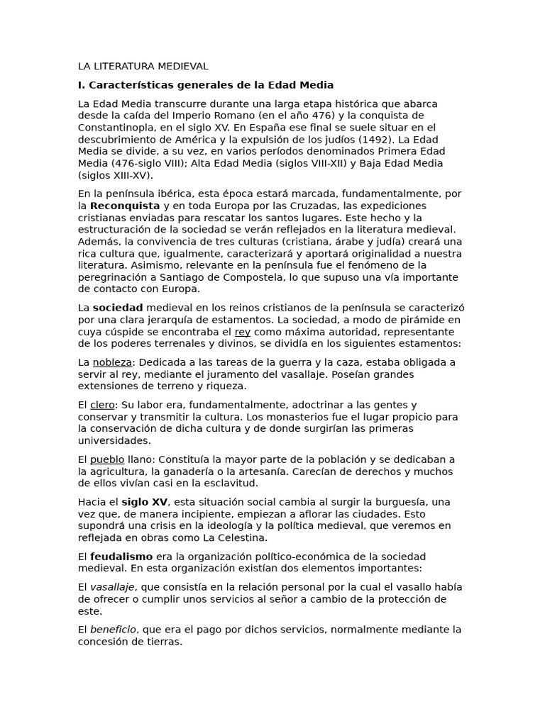 Edad Media Contexto y Poesã A | PDF | Edades medias | Poesía