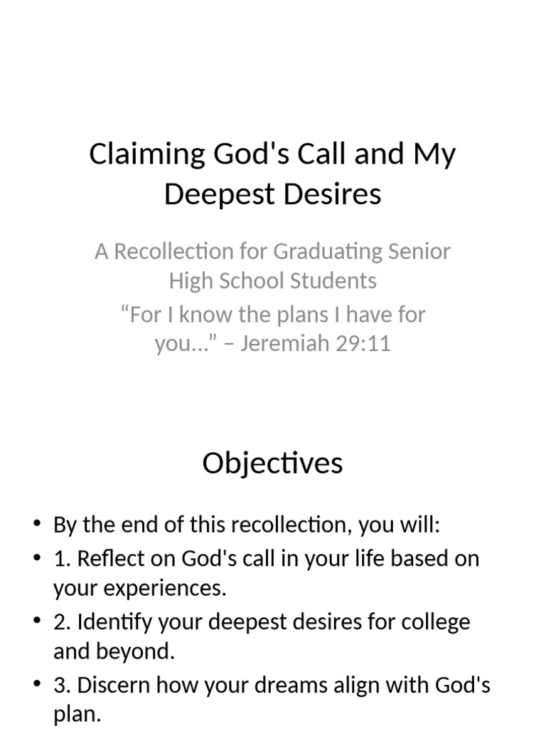 Recollection Presentation | PDF | Religious Belief And Doctrine