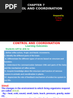 Coordination in Animals | PDF | Stimulus (Physiology) | Nervous System