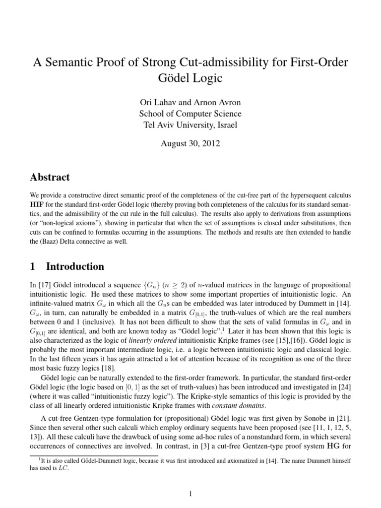 Godel Jlc2 | PDF | First Order Logic | Mathematical Logic