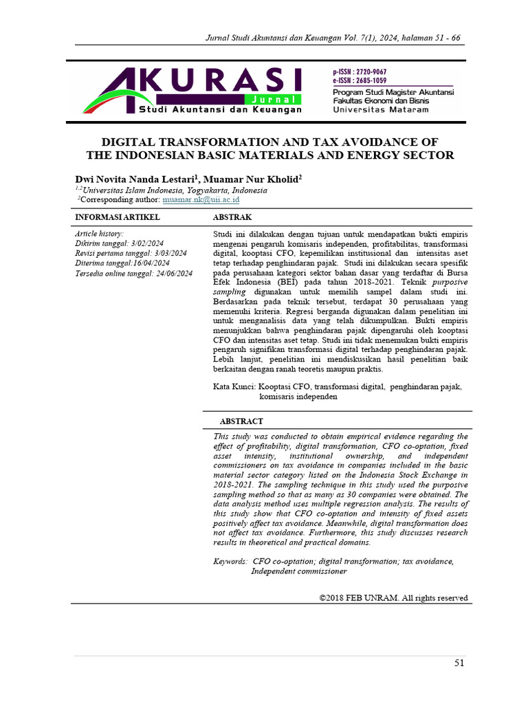 477-Article Text-3335-1-10-20240624 | PDF | Taxes | Tax Avoidance