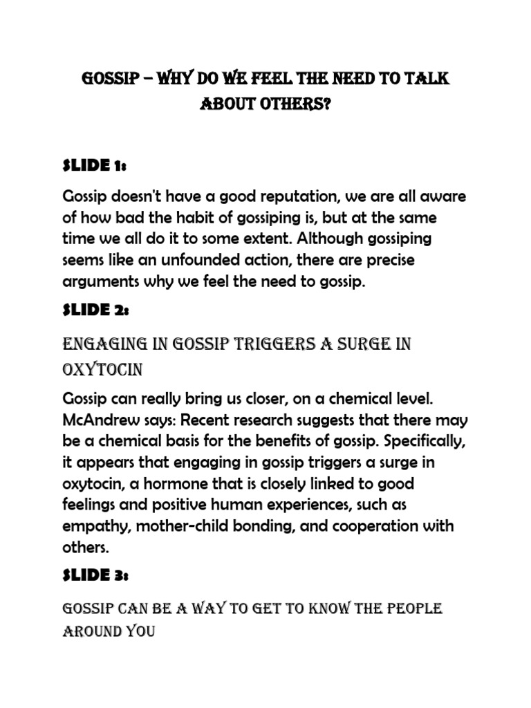 Gossip | PDF