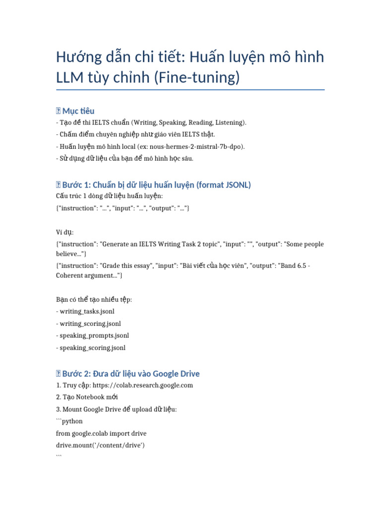 Fine Tune LLM Ielts Guide | PDF