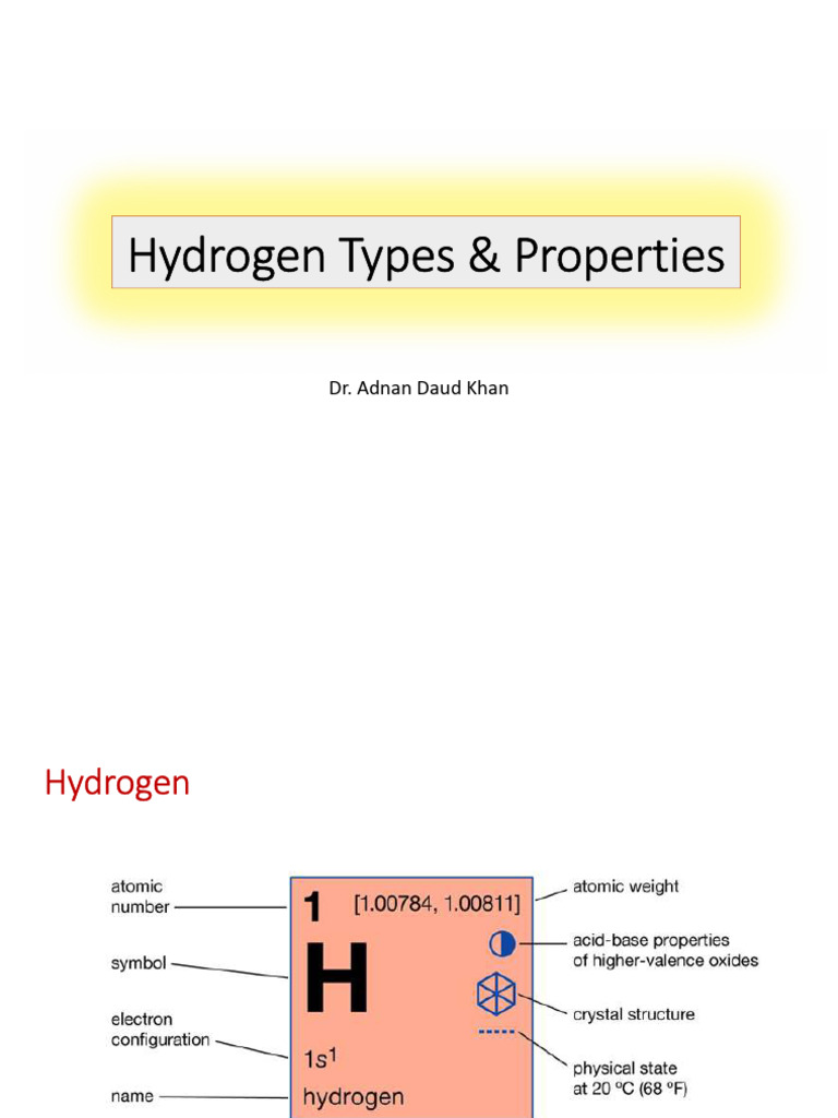 Key Properties of Hydrogen | PDF | Anode | Electrolyte
