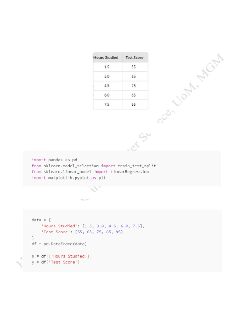 Code For Linear Regression Analysis | PDF