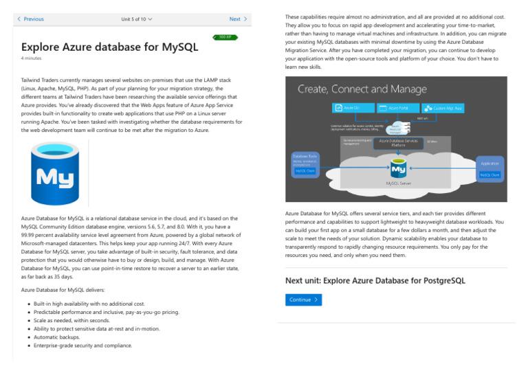 Explore Azure Database For MySQL - Learn - Microsoft Docs | PDF | Microsoft Azure | Databases
