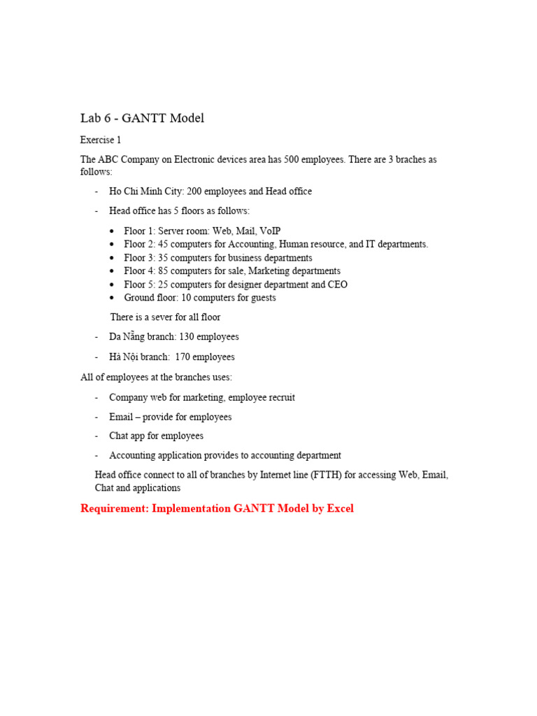 Lab 6 - Gantt | PDF