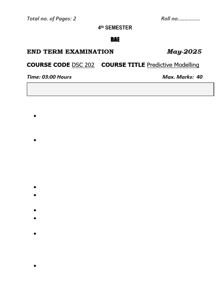Predictive Modelling ETE | PDF | Coefficient Of Determination | Applied ...