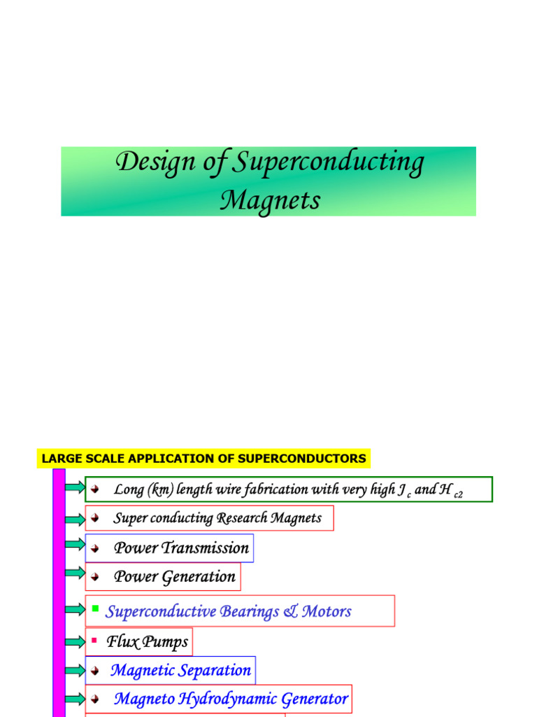 Design of Superconducting Magnet | PDF | Superconductivity | Physical Sciences