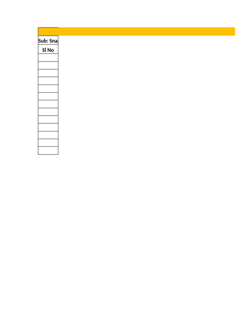 SNAG POINTS Sample Sheet | PDF