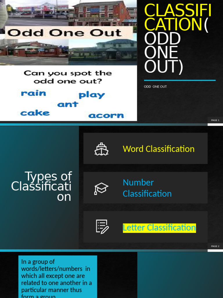 Classification (Odd One Out | PDF | Chess Openings | Chess