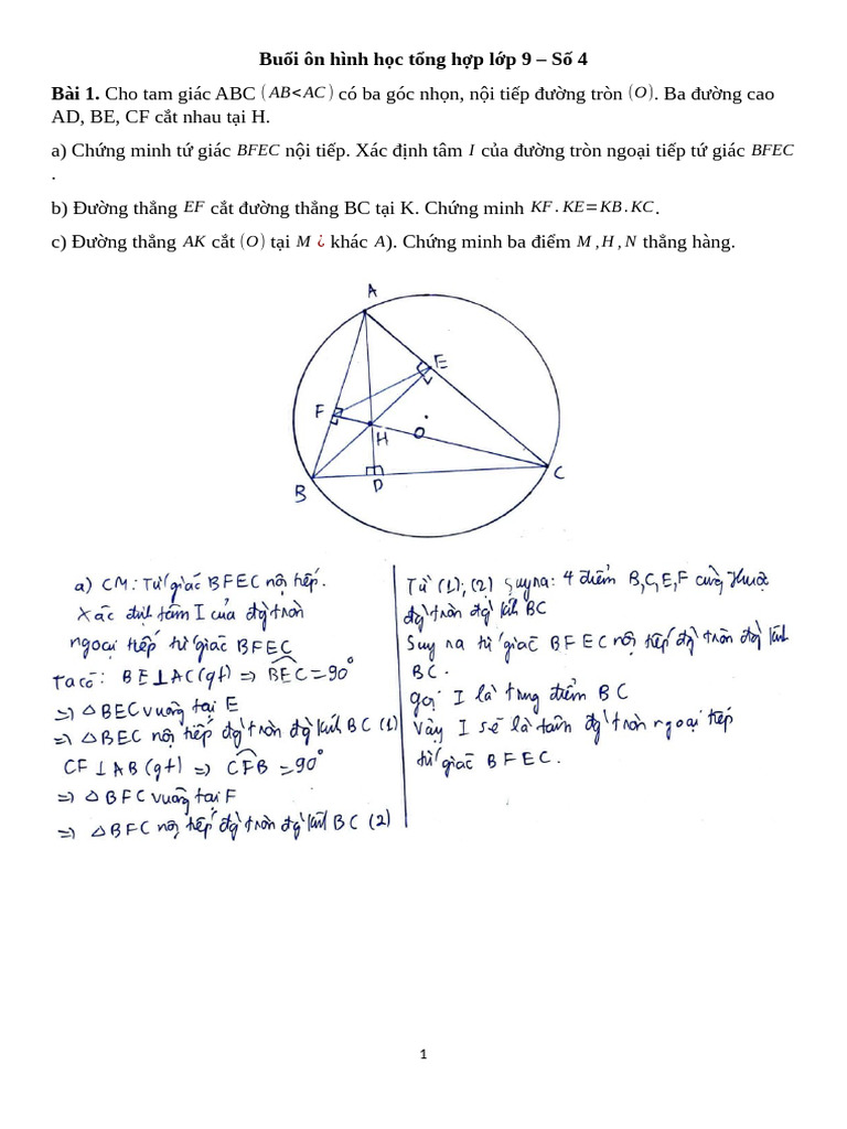Bu I 4. Ôn Hình T NG H P Thi Vào 10 - CoDapAn | PDF