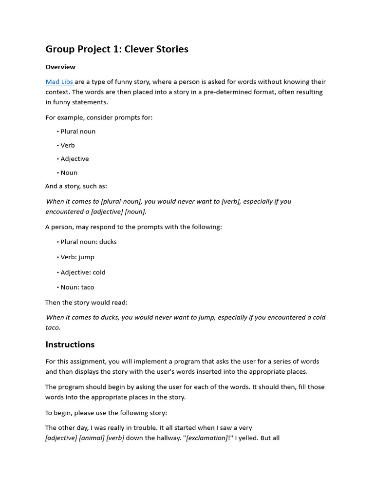 Group Project 1 | PDF | Noun | Adjective