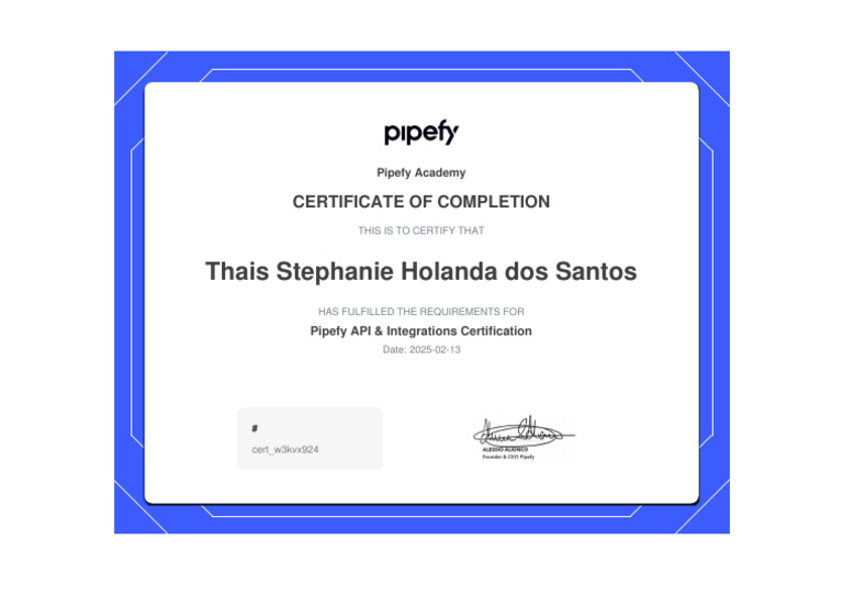 Pipefy Certificate | PDF