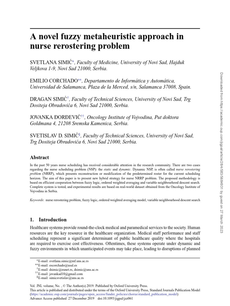 A Novel Fuzzy Metaheuristic Approach InA Novel Fuzzy Metaheuristic Approach in | PDF | Applied ...