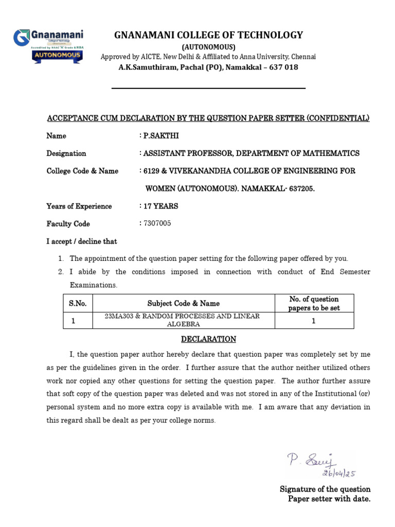 2.declaration and Checklist | PDF