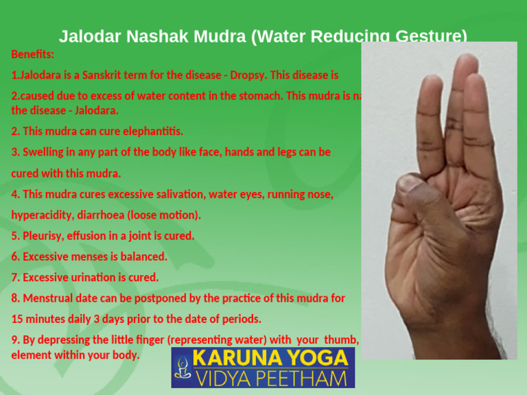 Jalodar Nashak Mudra Benefits Explained | PDF