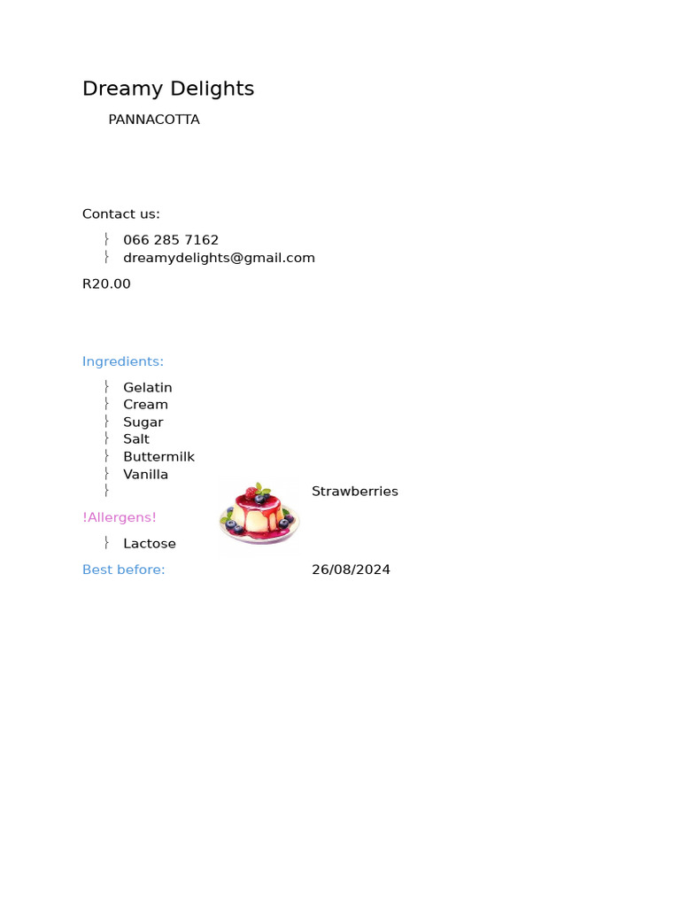 Dreamy Delights | PDF