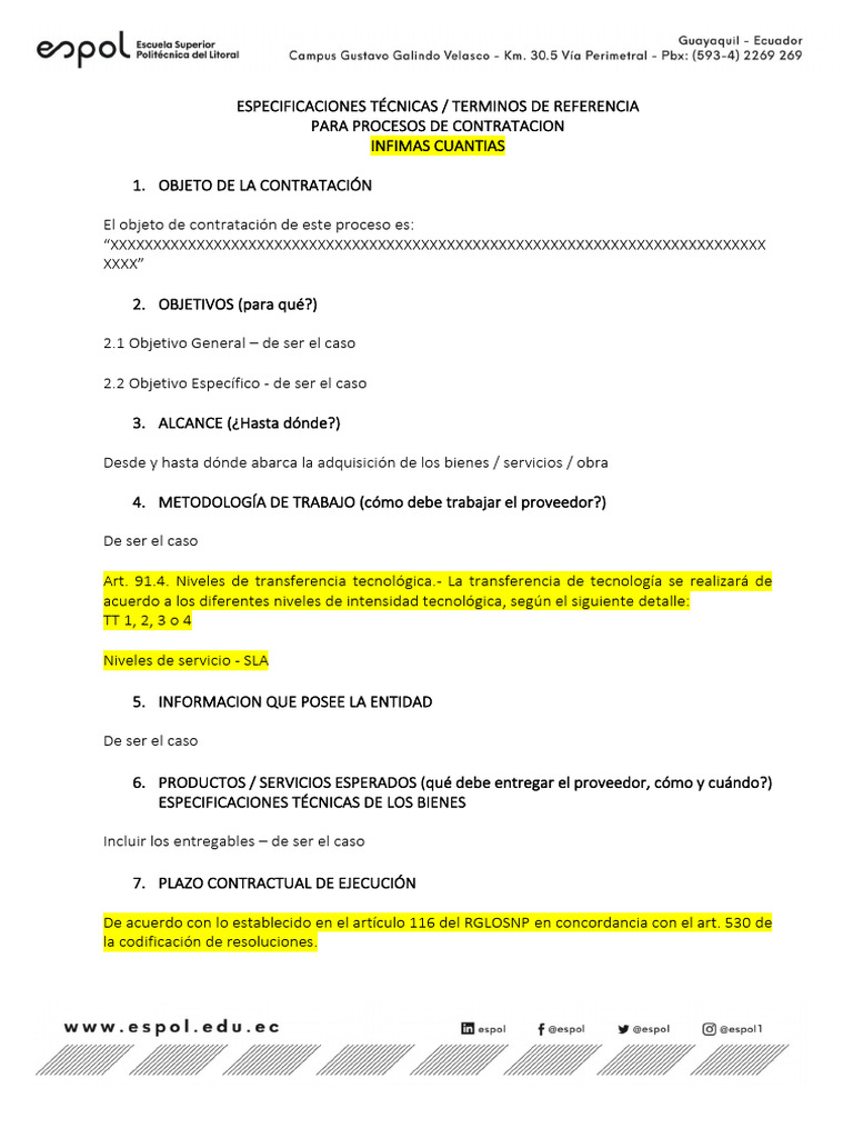 Modelo de TDR Infimas v1-2021 | PDF | Multa (pena)