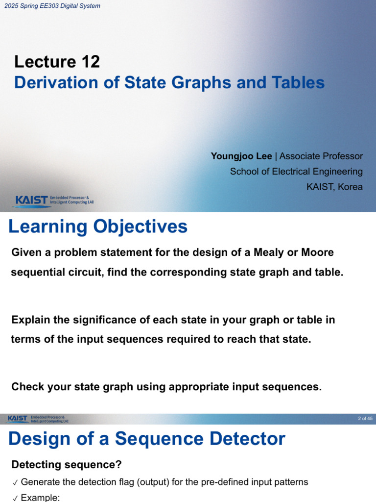 PDF 12 Derivation of State Graphs and Tables | PDF | Computer Engineering | Electronics