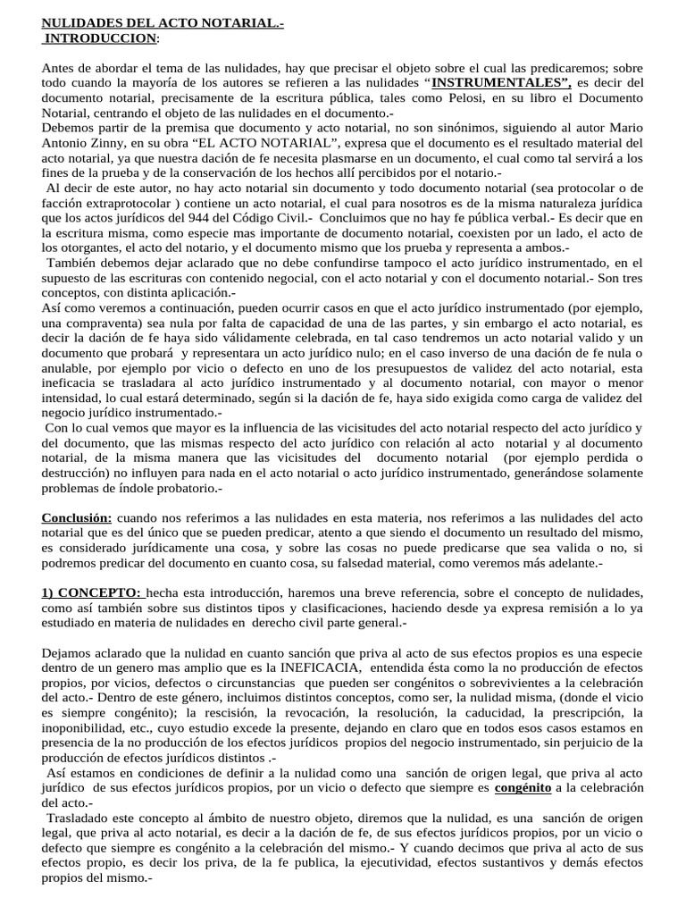 Nulidades Del Acto Notarial | PDF | Ley común