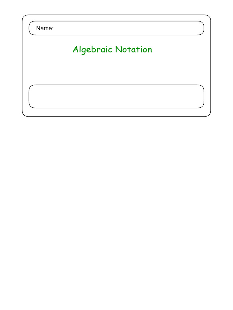 Algebraic Expressions and Notation Guide | PDF | Triangle | Mathematics