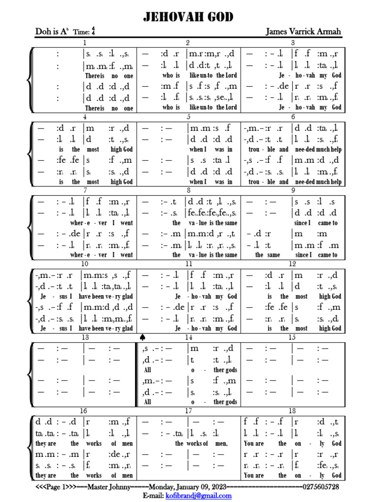 Jehovah God by James Varrick Armaah | PDF