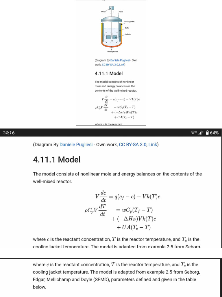 Códigos em Python e Simulação de Reactor e Camisa Do e Acopl | PDF