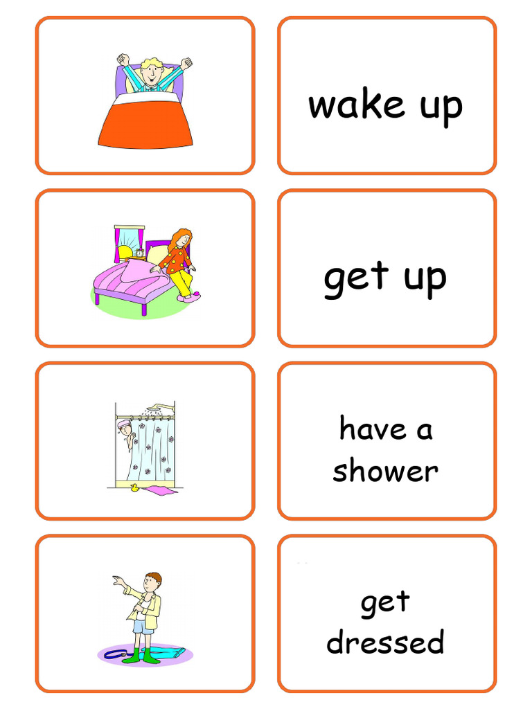 Flashcards Daily Routines | PDF