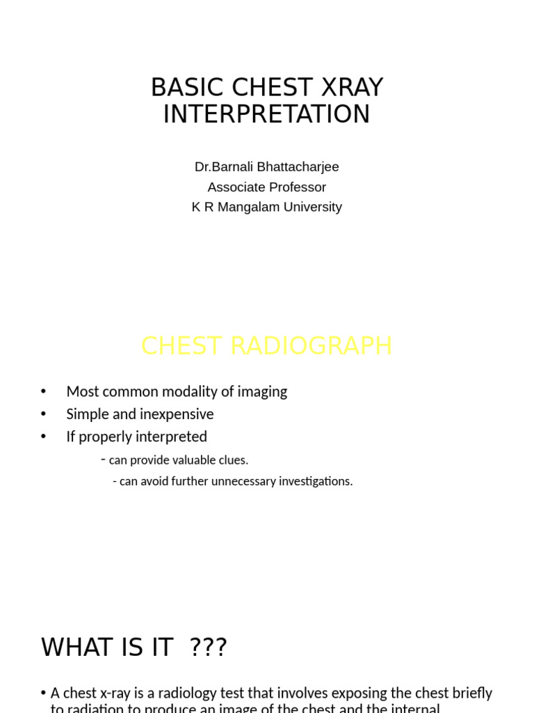 Basic Chest Xray Interpretation | PDF | Thorax | X Ray