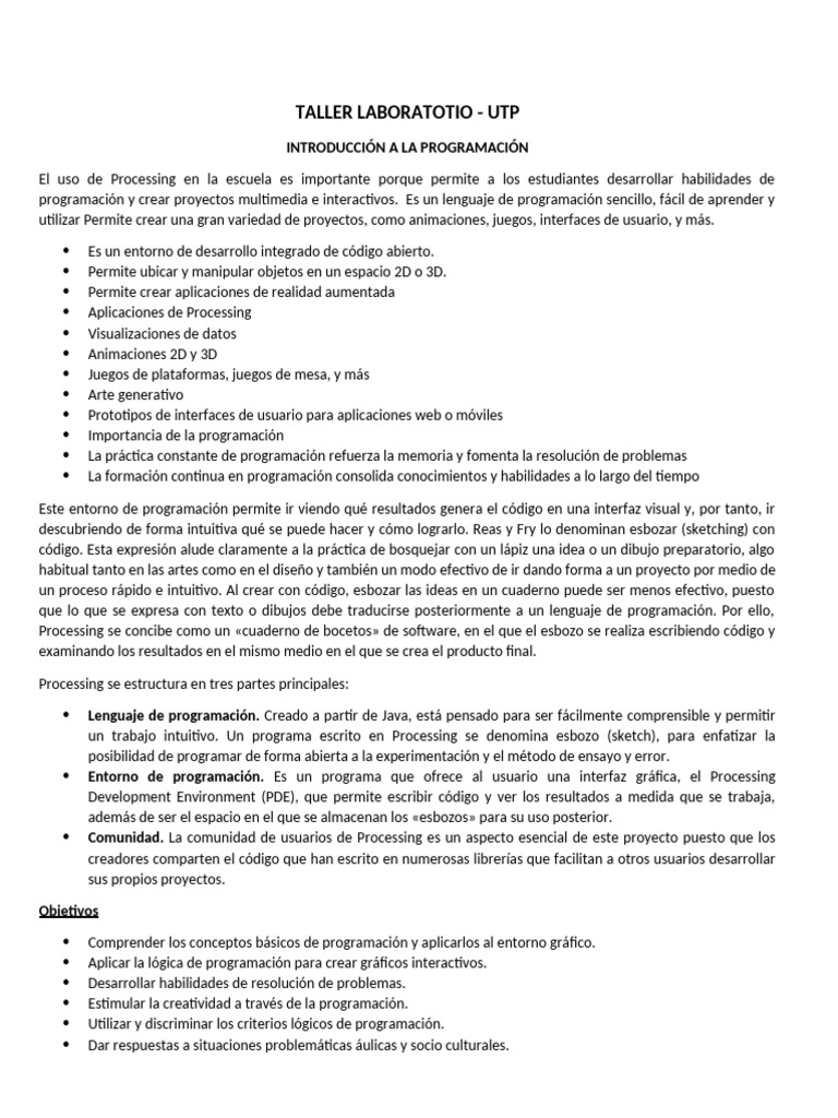 Proyecto Processing 2025 | PDF | Programación de computadoras | Programa de computadora