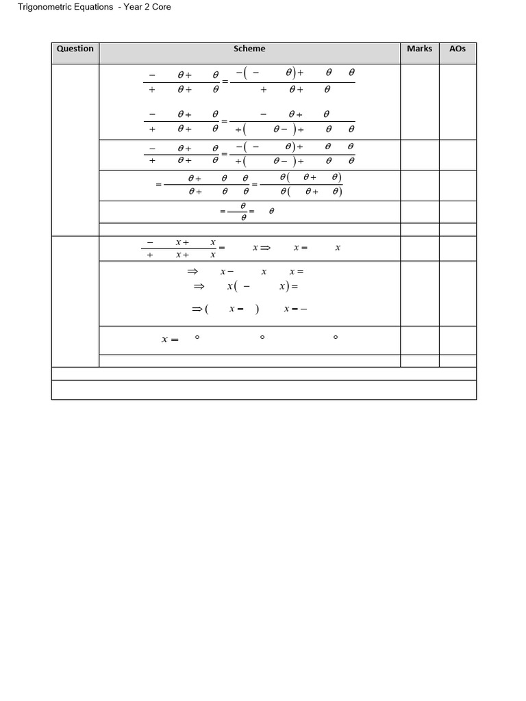 Trigonometric Equations MS | PDF | Trigonometric Functions | Angle
