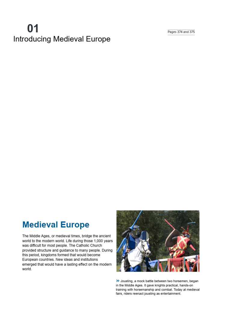 WOrld History Medieval Times | PDF | Europe | Middle Ages