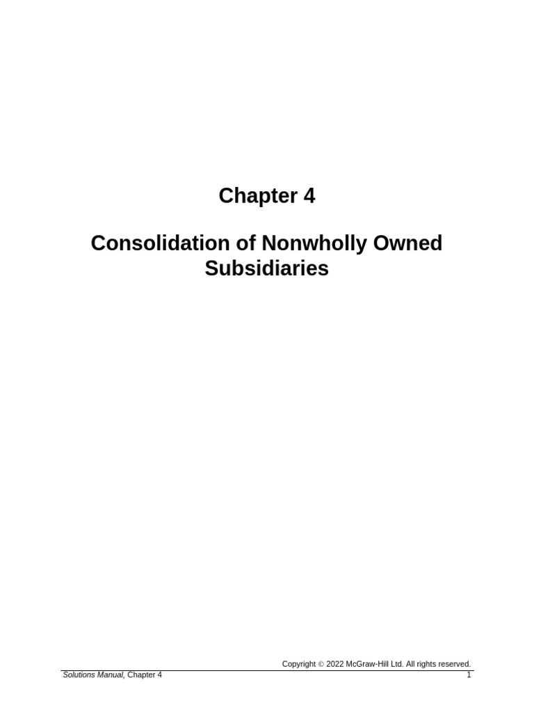 Herauf10e Solutions Chapter4 | PDF | Goodwill (Accounting) | Balance Sheet