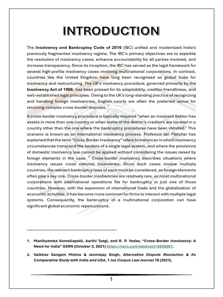 Project | PDF | Bankruptcy | Insolvency
