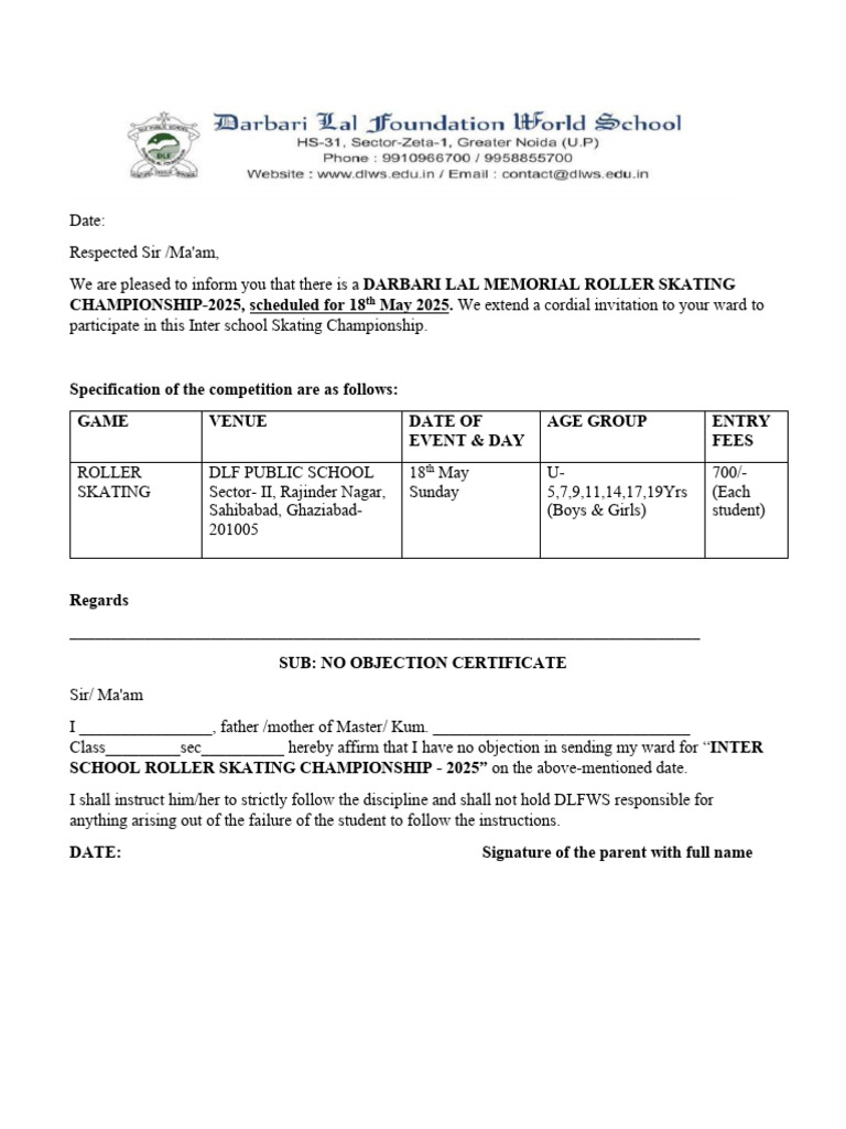Sports Consent Form | PDF
