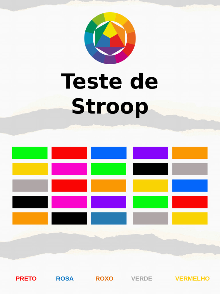 Teste de Stroop - 5º Ano | PDF