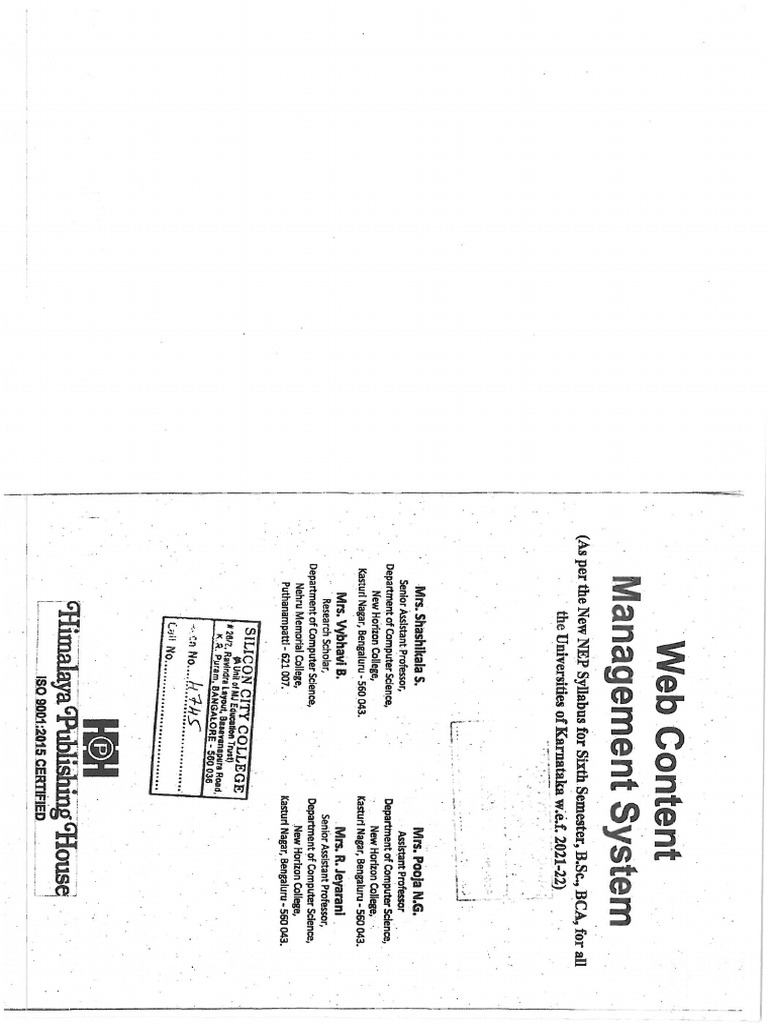 WEB CONTENT MANAGEMENT System | PDF