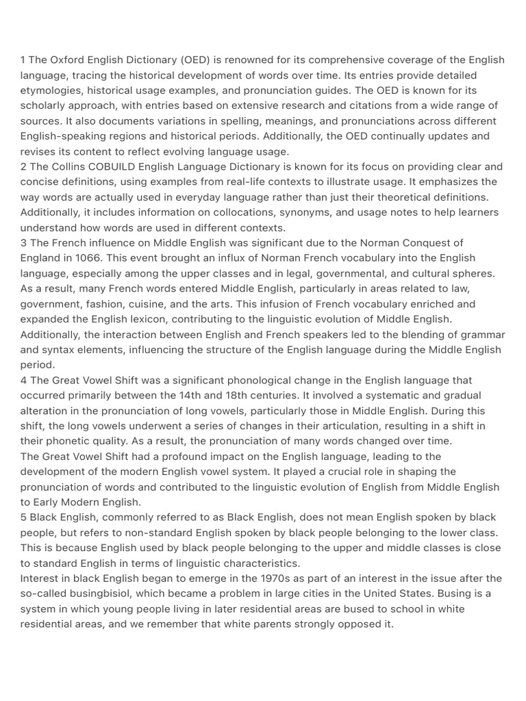 Oxford English Dictionary Overview | PDF | English Language | Dictionary