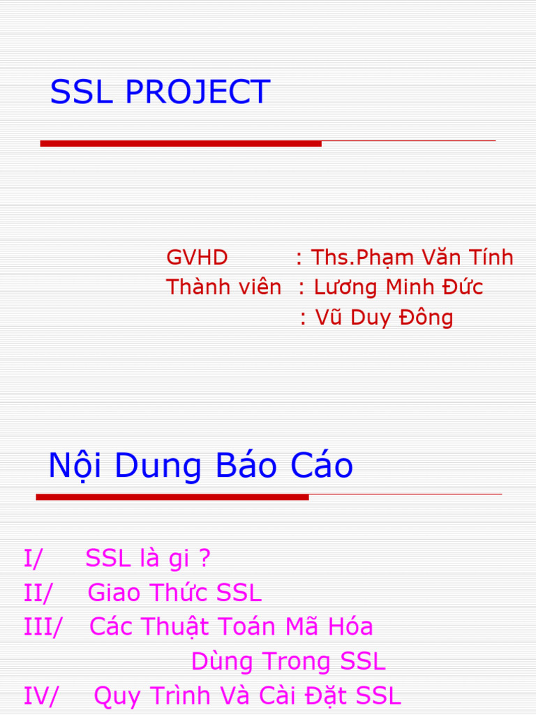 Báo Cáo Môn Học SSL Project | PDF