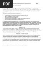 Sample Incident Report For Insurance Claim | PDF | Social Science