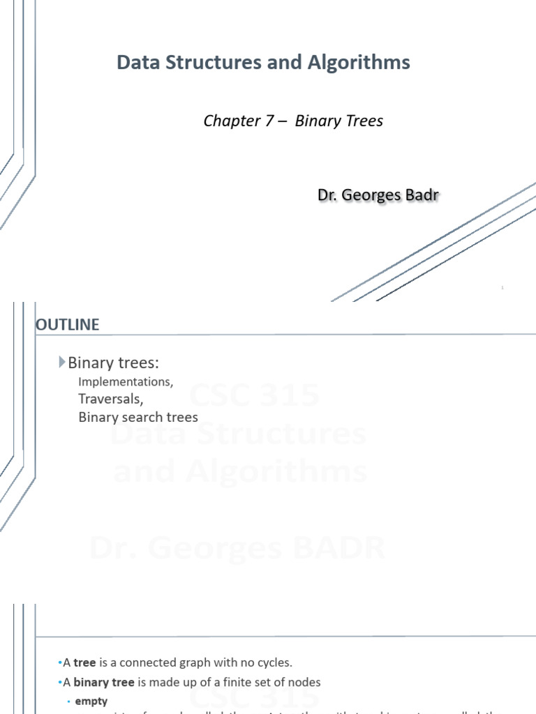 Chapter 7 - Binary Trees | PDF | Vertex (Graph Theory) | Graph Theory