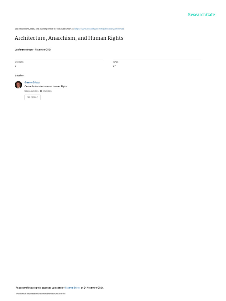 ArchitectureanarchismHR Asrevised FINAL | PDF | Human Rights | Anarchism