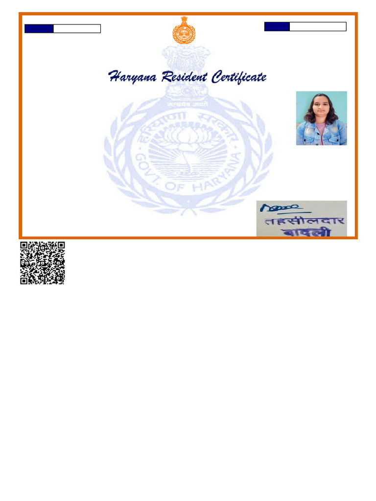 Government of Haryana: Edisha Family Id | PDF