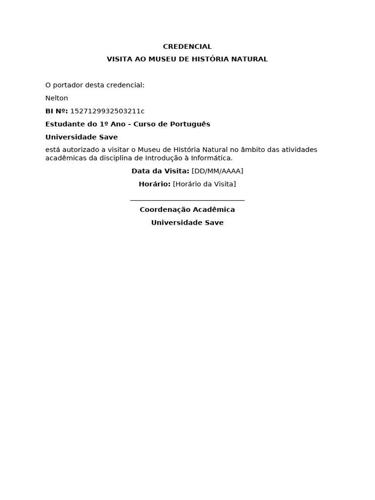 Credencial Modelo | PDF