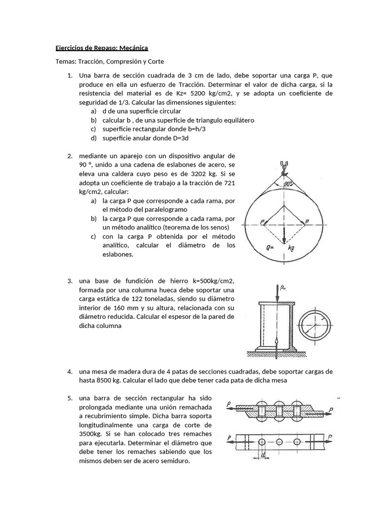 Ejercicios de Repaso Mecanica | PDF